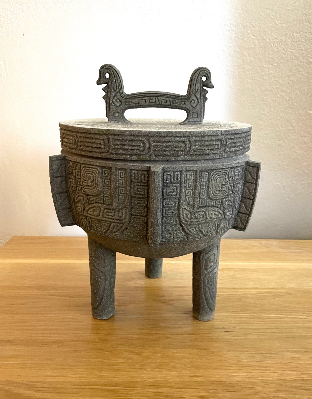 Vintage James Mont-style Hollywood Regency Asian Theme Metal Ice Bucket ...