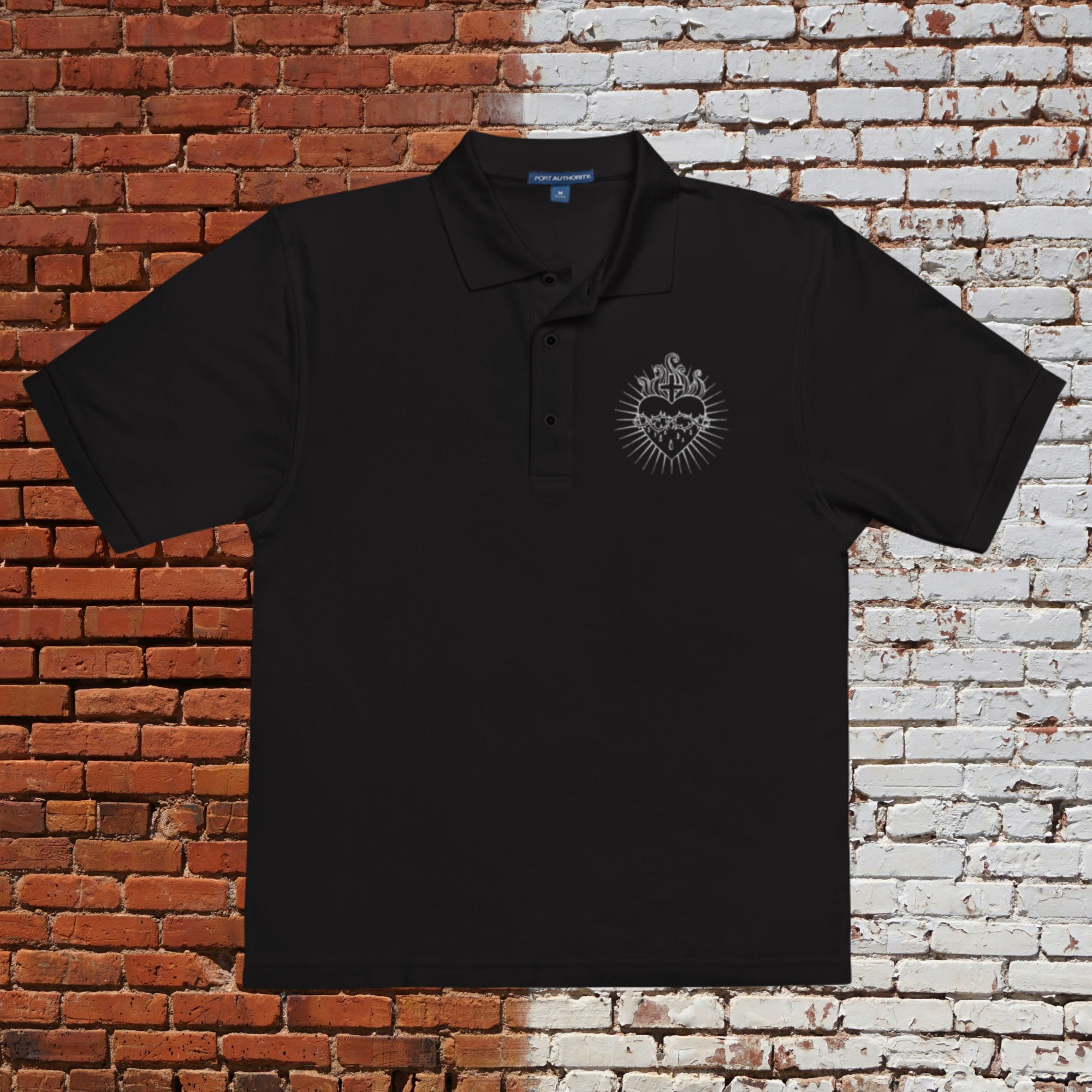 Sacred Heart of Jesus Polo - Traditional Catholic Men, Catholic Gifts ...