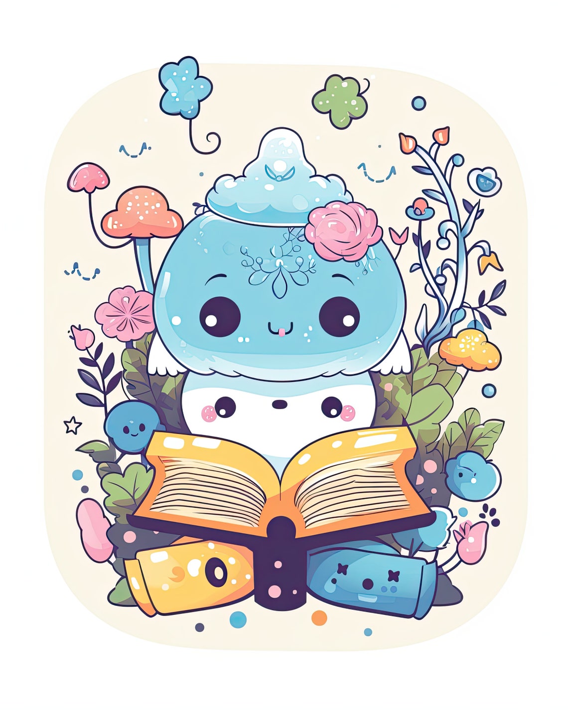 Cute Book Clipart Bundle Colorful Book Clipart Magic Book - Etsy