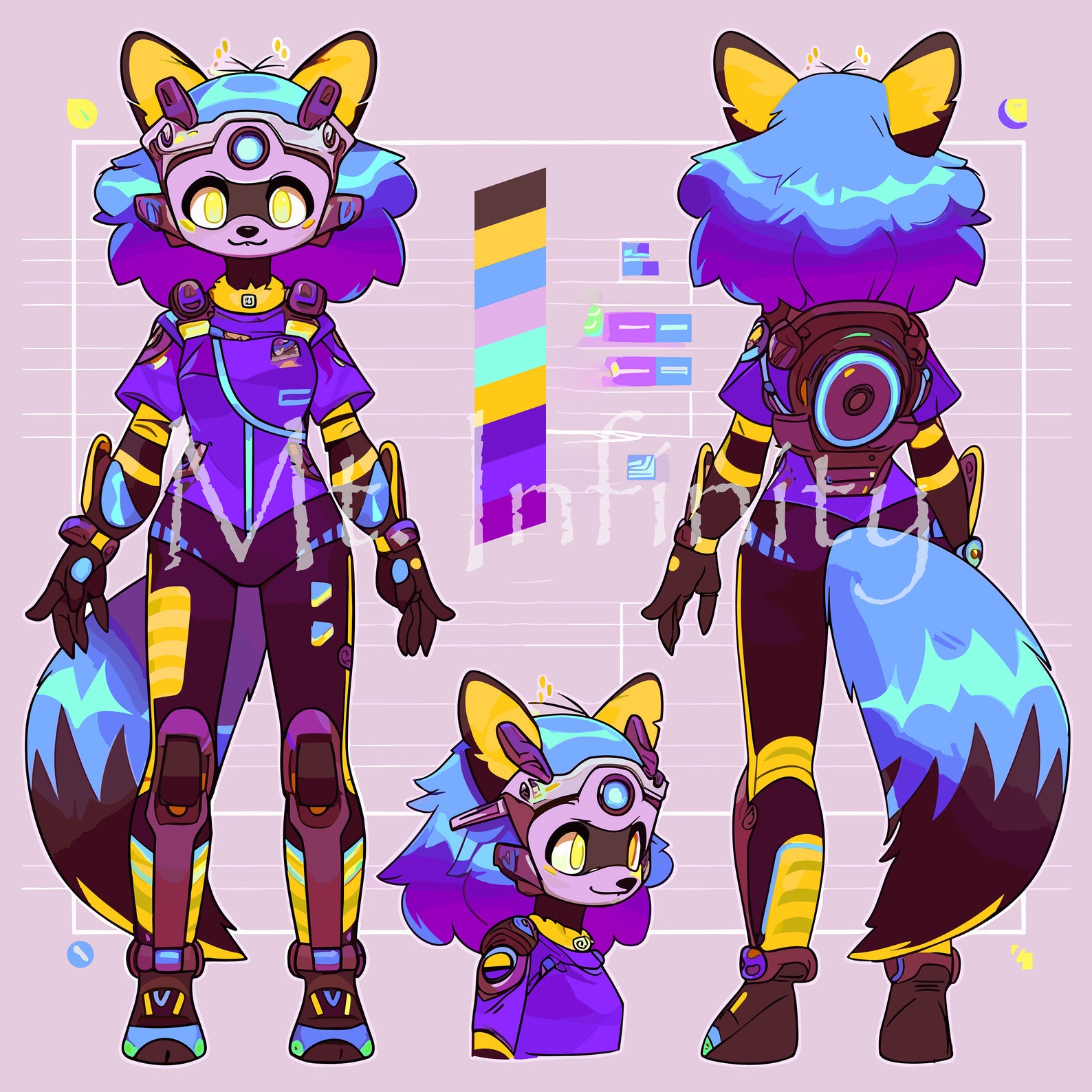 Fursona Adopt ARCHETYPE: Raccoon Protogen Furry Adopt - Etsy
