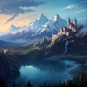 12 DND Castle Landscape Printable Mobile & Desktop Wallpaper Bundle ...
