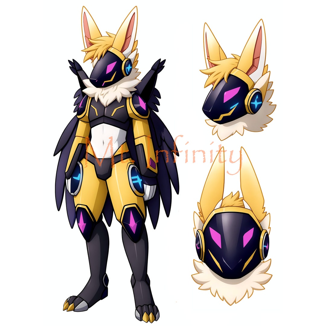 EXCLUSIVE Protogen Adopt: Seralith, Fursona Reference Sheet, Limited Edition OC Furry Adoption ...