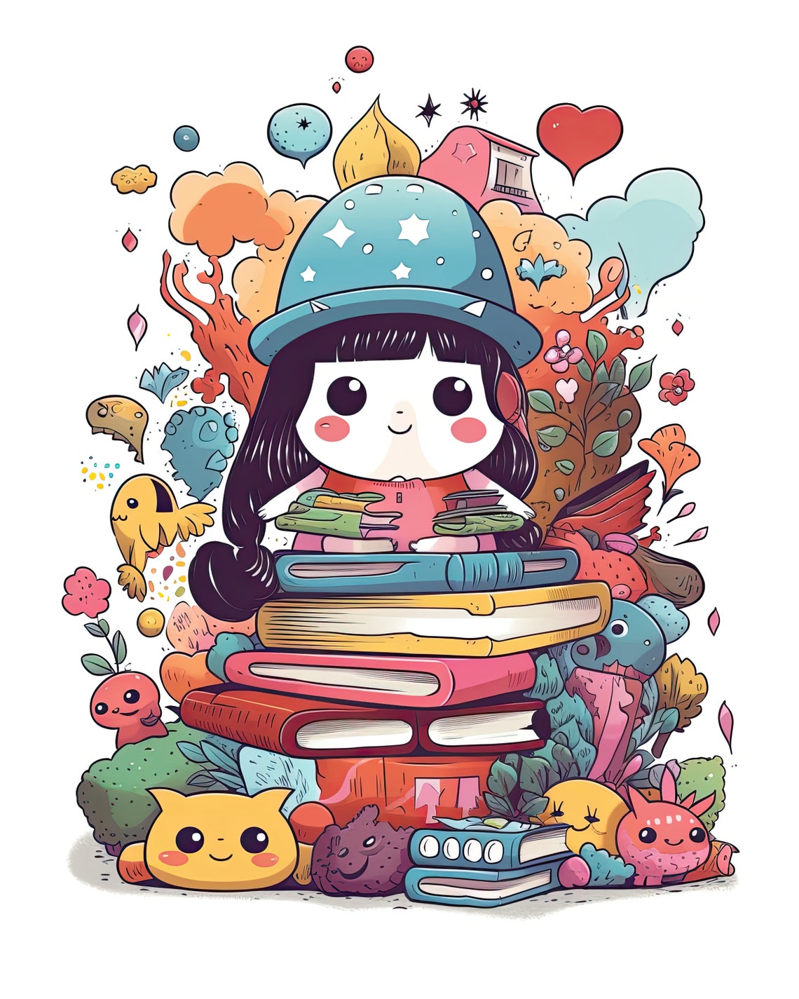 Cute Book Clipart Bundle Colorful Book Clipart Magic Book - Etsy