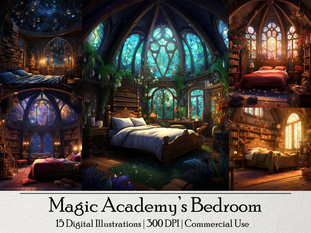 15 Magic Bedroom Digital Illustrations, Instant Download,commercial Use ...