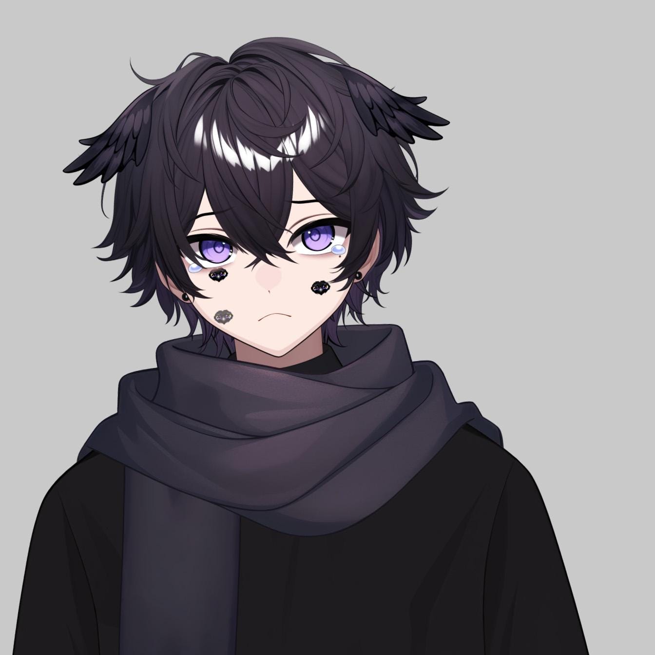 Premade Vtuber: Raven Rogue Boy, Live2d Rigged Male Vtuber Model ...