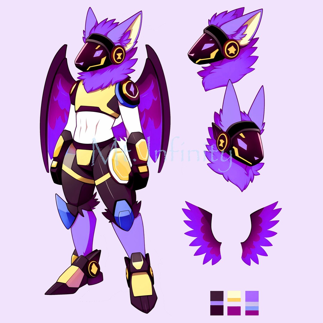 EXCLUSIVE Protogen Adopt: Etherea, Fursona Reference Sheet, Limited ...