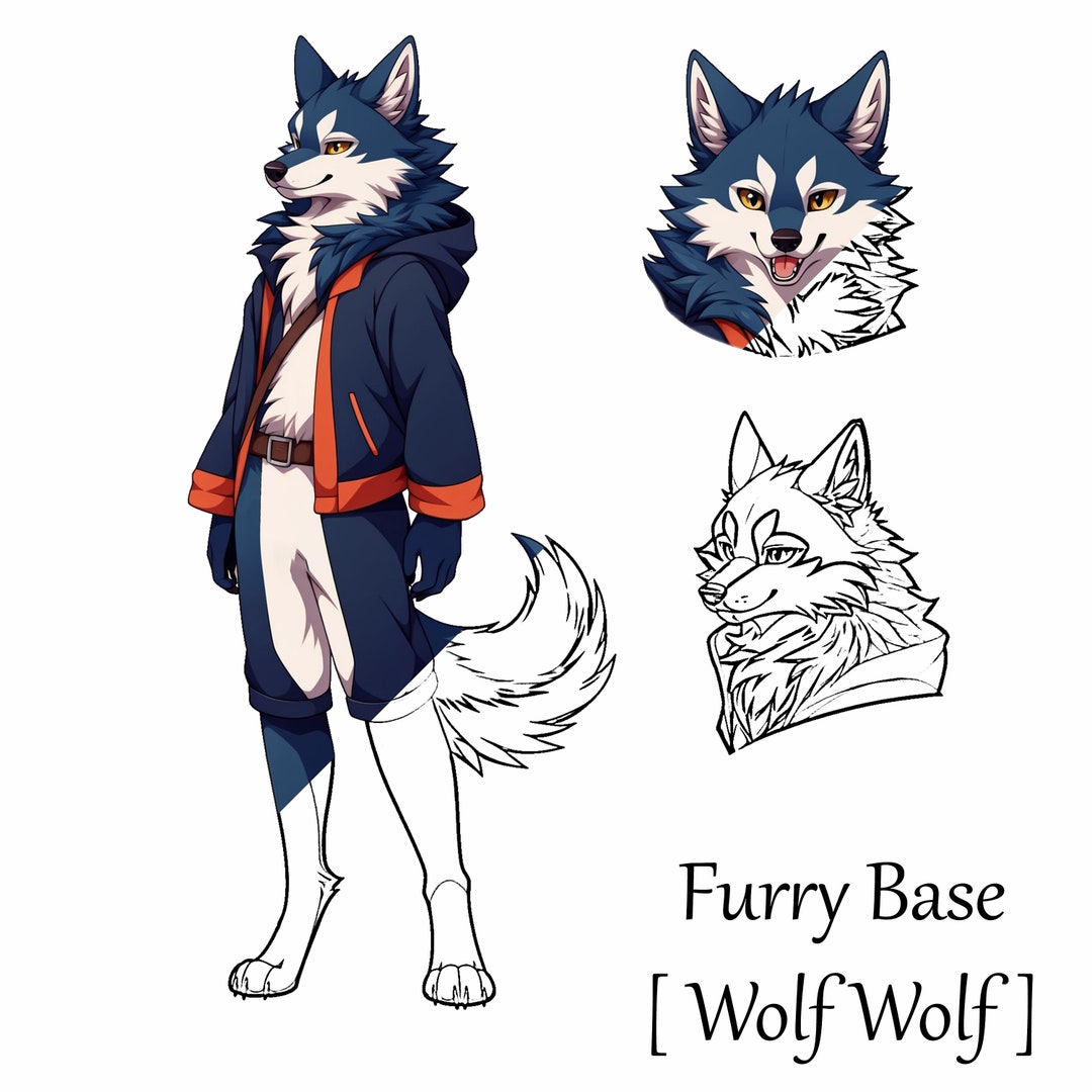 Furry Base Reference Sheet: Instant Download, OC Reference Sheet ...