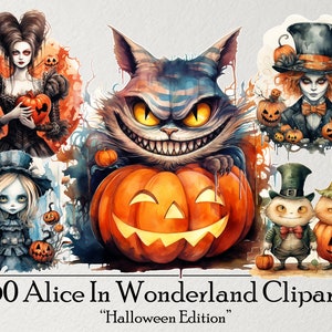 Alice in Wonderland Pumpkin Stencil - Etsy