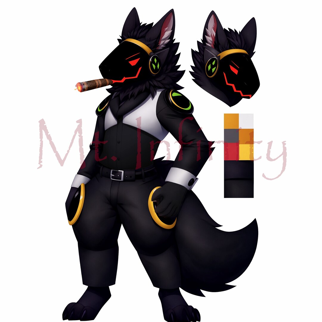 EXCLUSIVE Protogen Adopt: Boz, Fursona Reference Sheet, Limited Edition ...