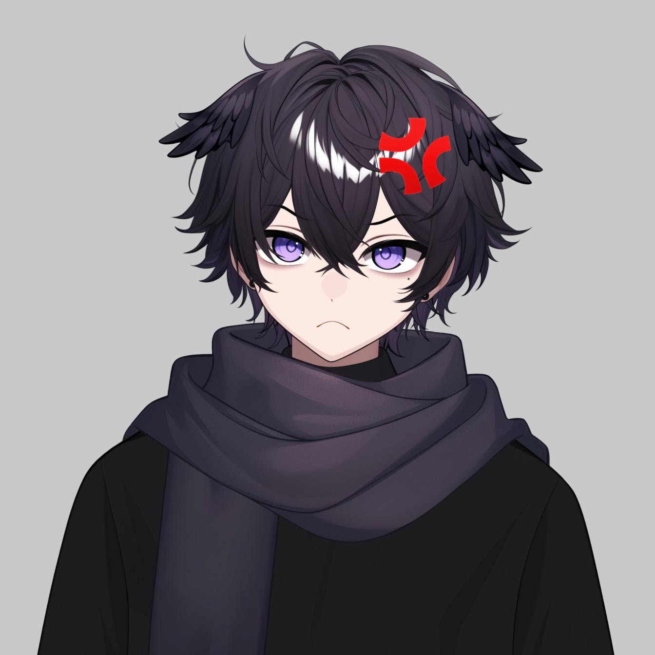 Premade Vtuber: Raven Rogue Boy, Live2d Rigged Male Vtuber Model ...
