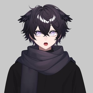 Premade Vtuber: Raven Rogue Boy, Live2d Rigged Male Vtuber Model ...