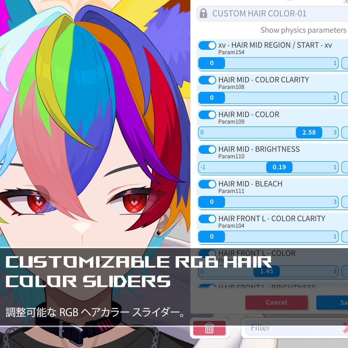 Midnight Kitsune Boy Vtuber Model With More Outfits, Premade Live2d ...