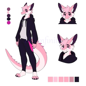 Furry Base Reference Sheet: Instant Download, OC Reference Sheet ...