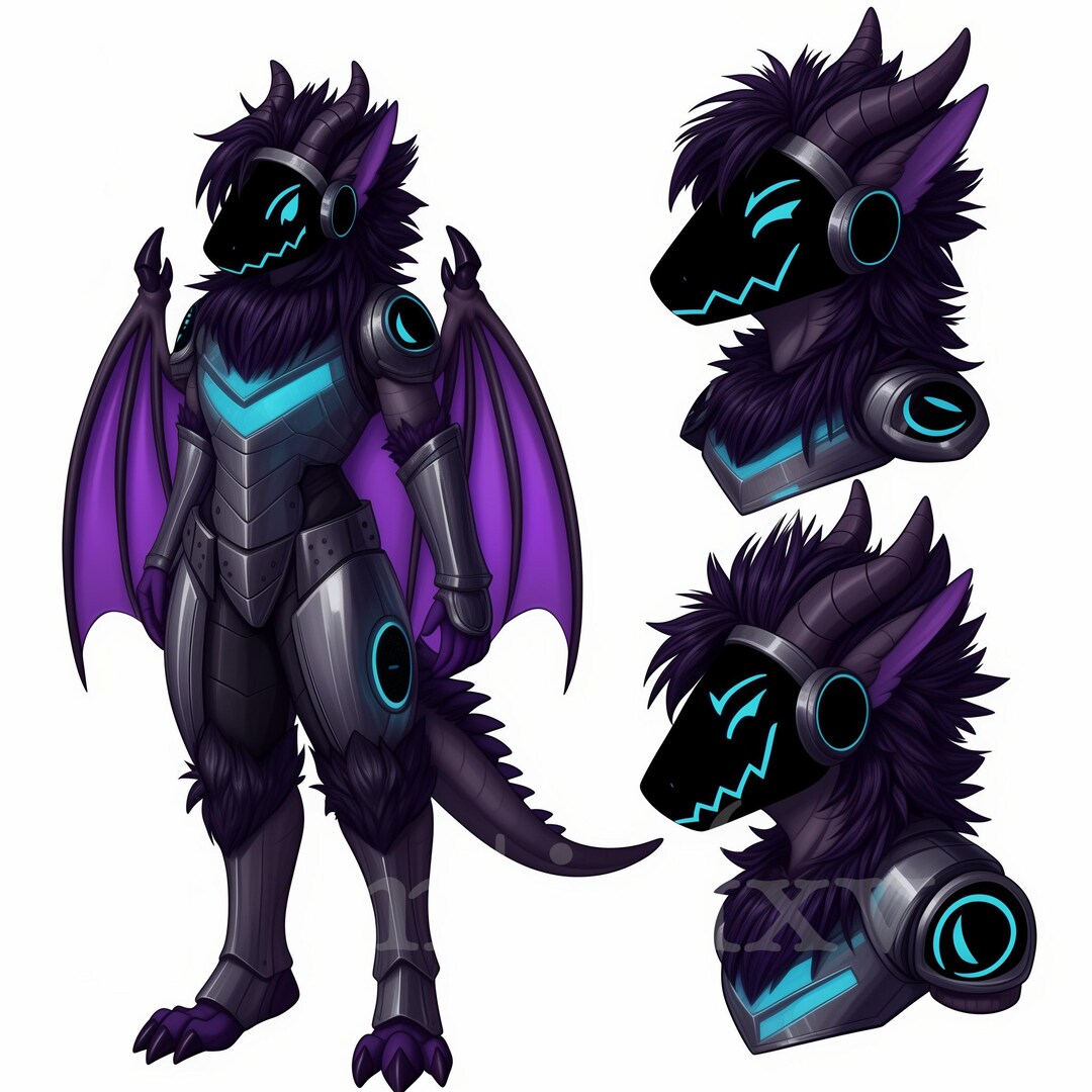 Protogen Adopt Limited Edition: Dex, Furry OC Adoption, Fursona Adopt Reference Sheet, Fantasy ...