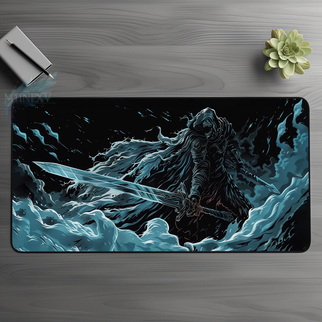 Sword Fiend Desk Mat, Death Reaper Knight Mouse Pad, MTG Mouse Pad,home ...