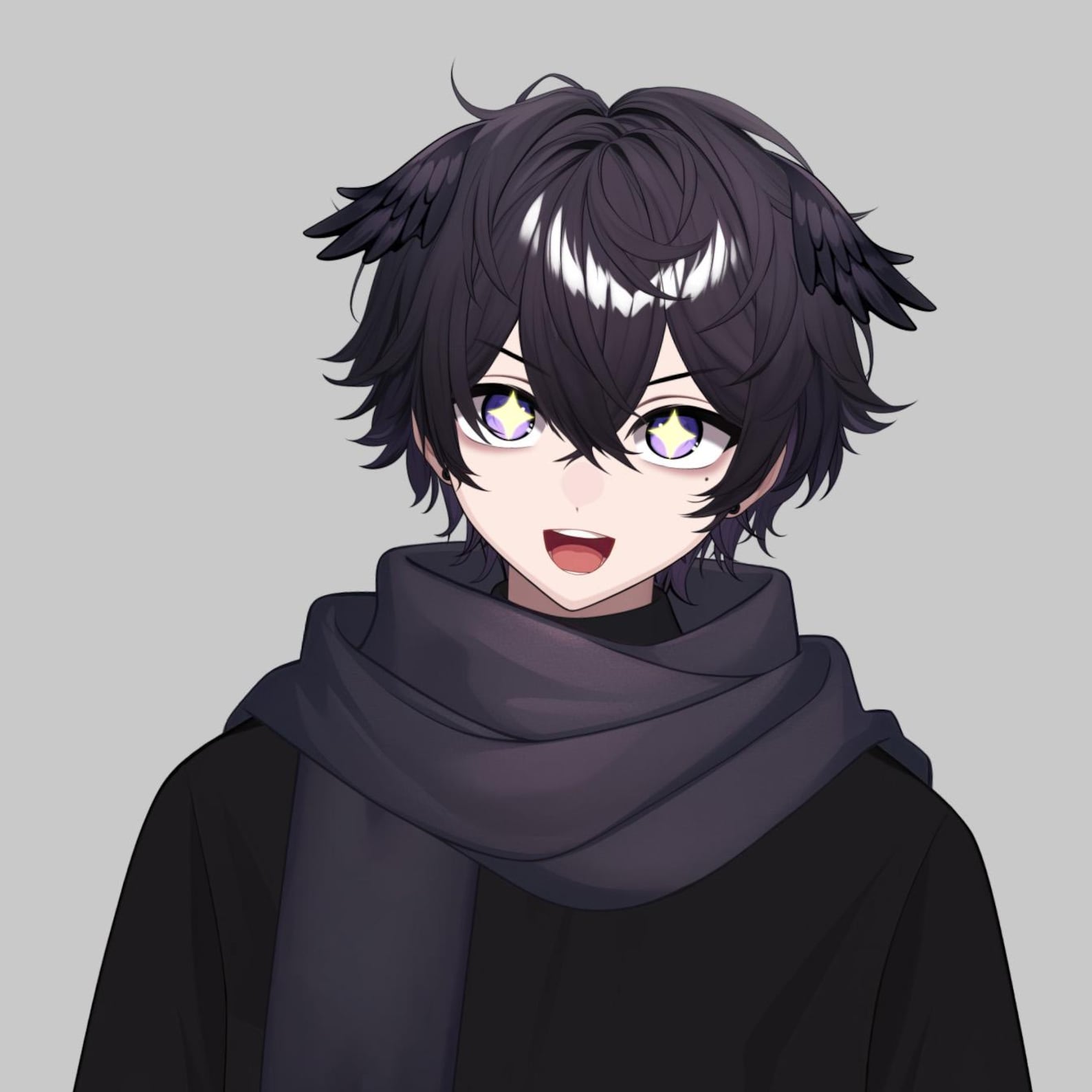 Premade Vtuber: Raven Rogue Boy, Live2d Rigged Male Vtuber Model ...