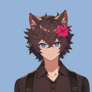 Fully Rigged Vtuber: Cat Boy Mocha, Cat Vtuber, Live2d Male Vtuber ...
