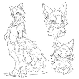 Furry Base Reference Sheet: Instant Download, OC Reference Sheet ...