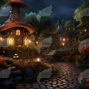 16 Enchanting Fairy Garden Digital Paper Background, Instant Download ...