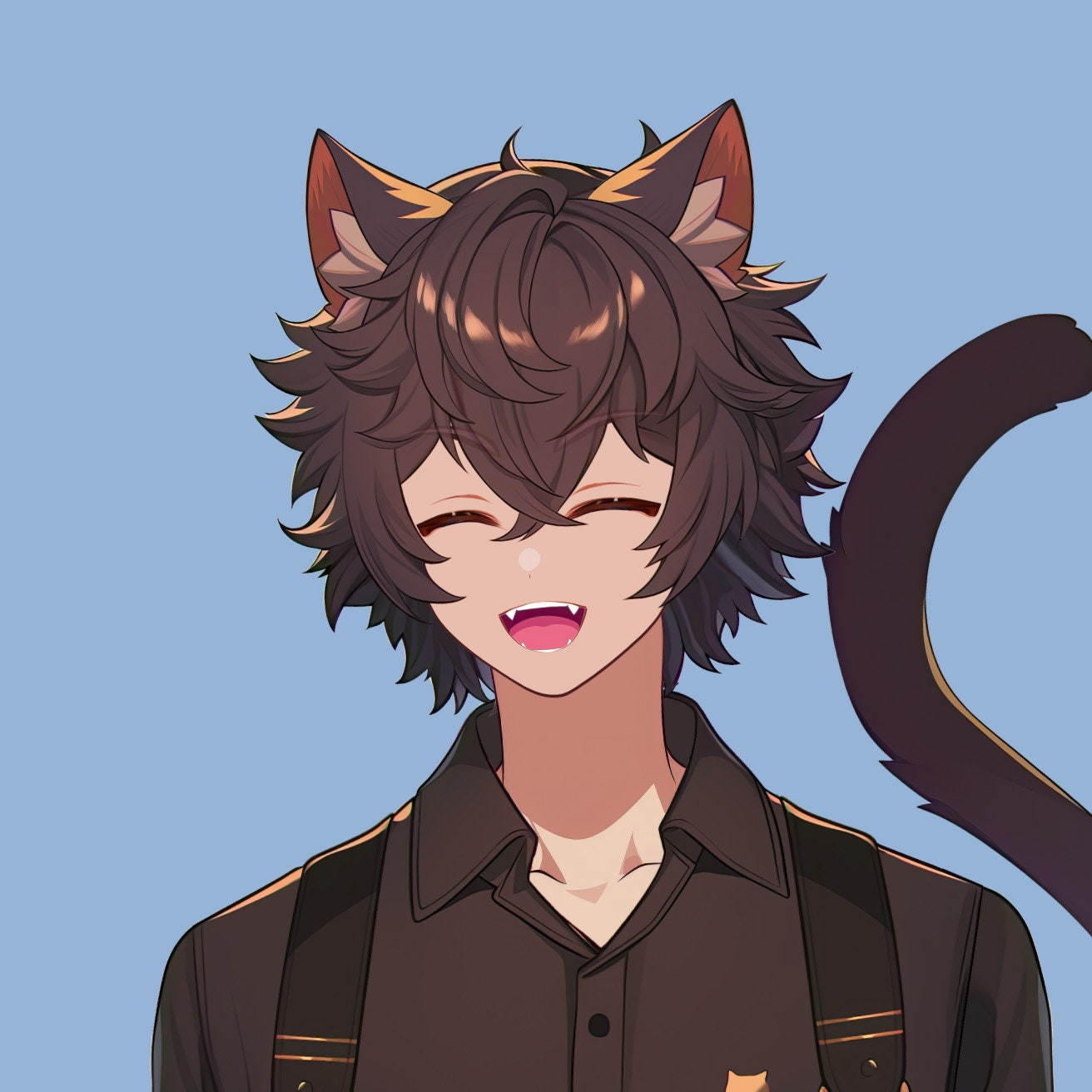 Fully Rigged Vtuber: Cat Boy Mocha, Cat Vtuber, Live2d Male Vtuber ...