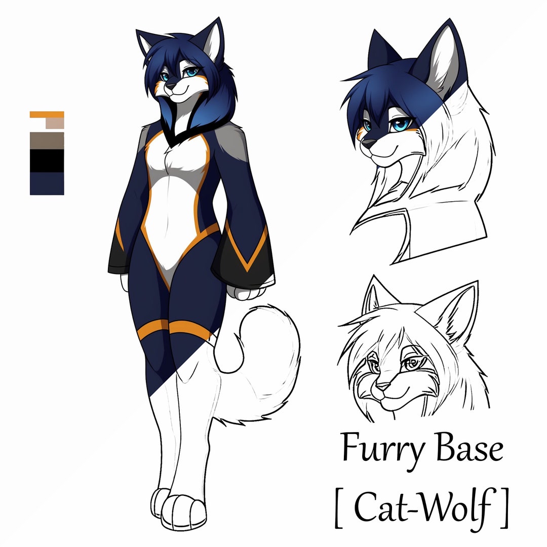 Furry Base Reference Sheet: Instant Download, OC Reference Sheet ...