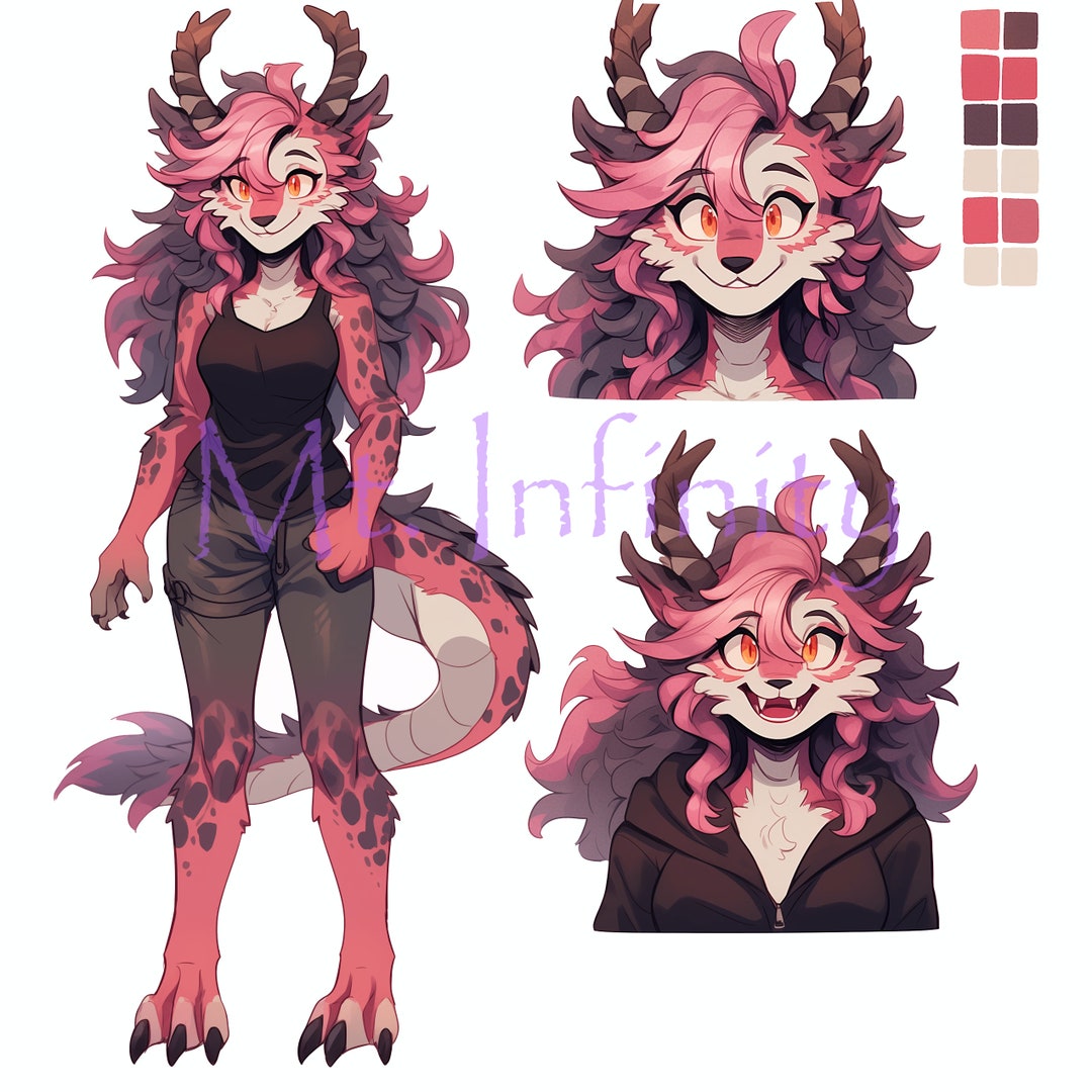 Fursona Adopt EX: 1 Adoption Only, Reference Sheet,fantasy Roleplay, Limited Edition OC Furry ...