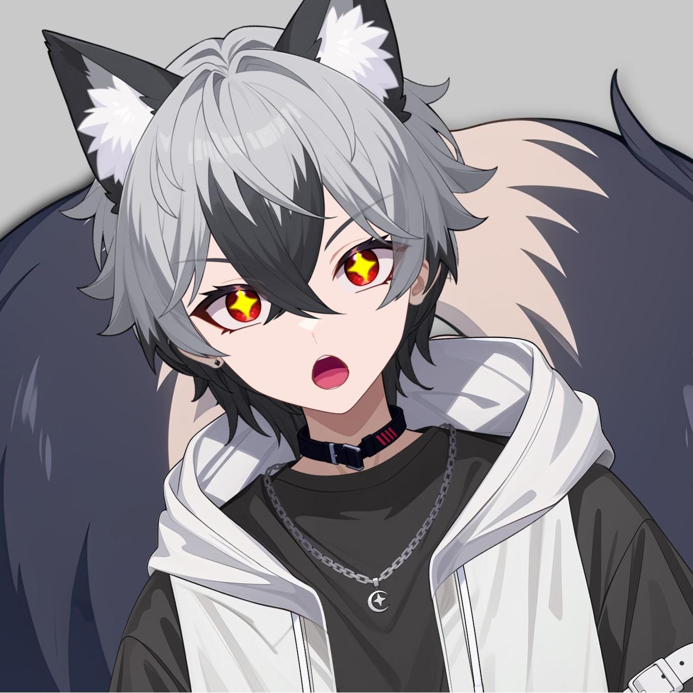 Premade Vtuber: Midnight Kitsune Boy Shadow Variant, Live2d Rigged Male ...