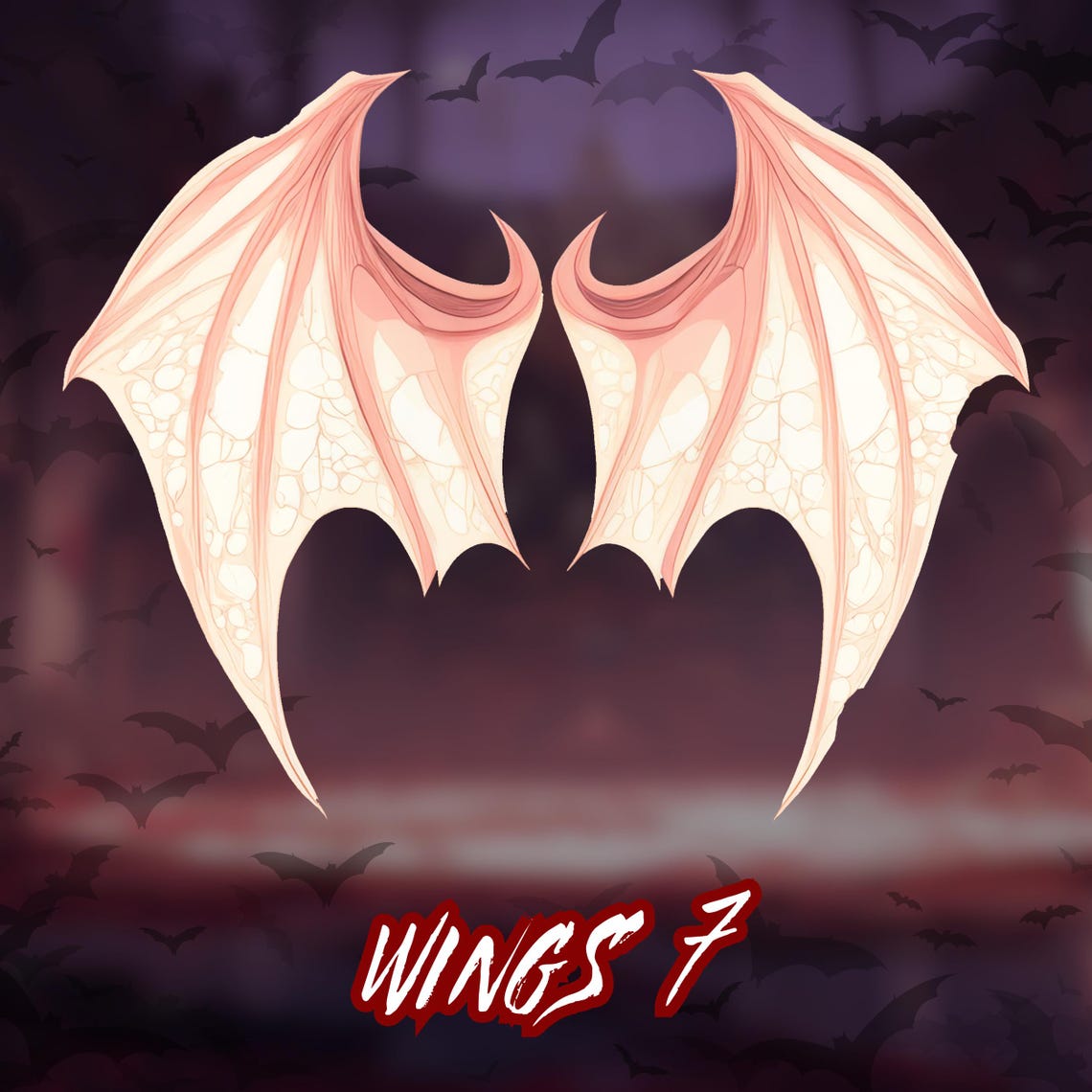 Vtuber Vampire Wings: Transparent Twitch Stream Asset (digital Download ...
