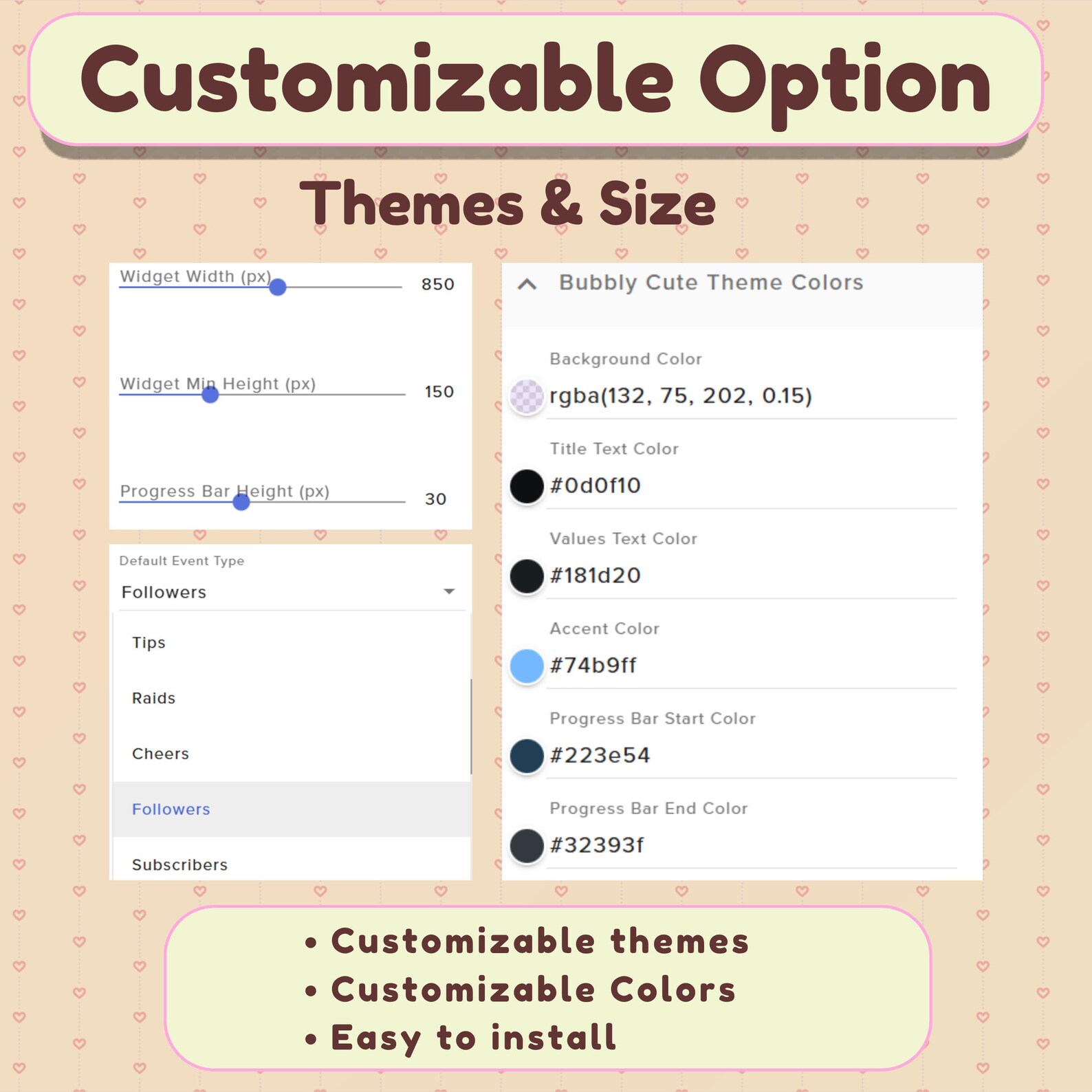 Cute Twitch Goal Widget – Customizable Stream Overlay (digital Download ...