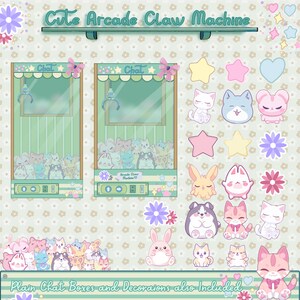 Twitch Overlays Claw Machine Stream Overlay Twitch Package Lofi Overlay ...