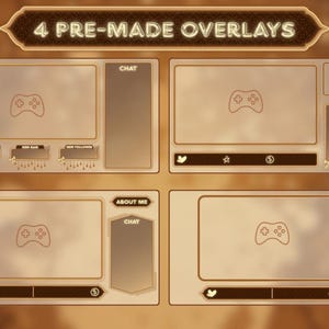 Animated Twitch Overlay - Gilded Themed Stream Package for Twitch Stream - Animated Alerts ...