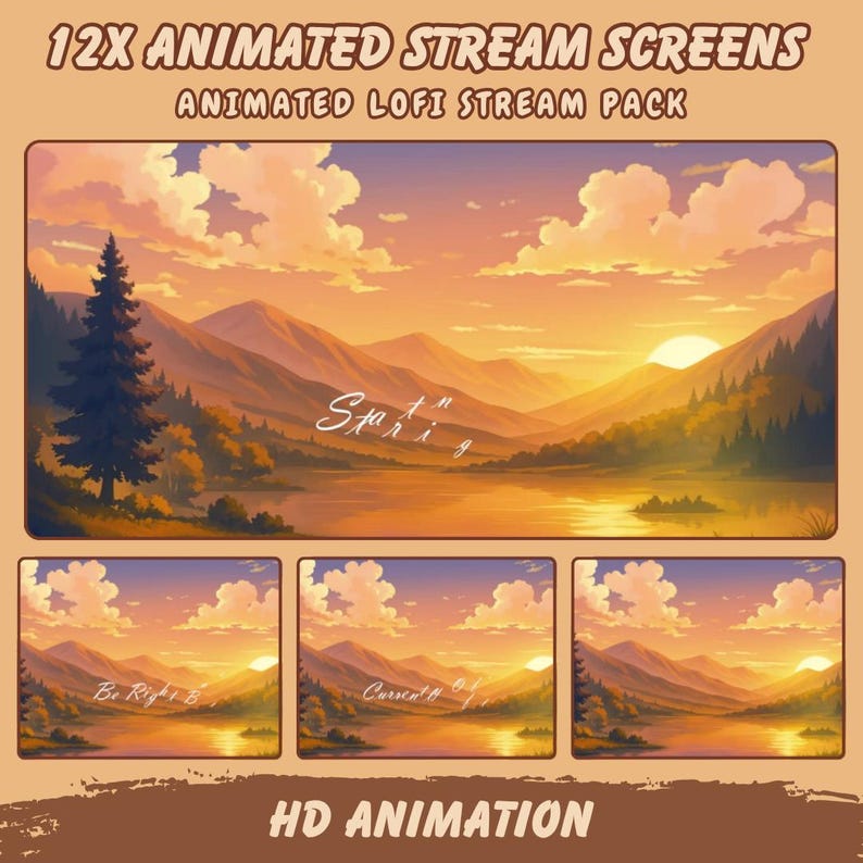 Animated Twitch Stream Overlay Package: Serenity Theme, Alerts, Obs ...