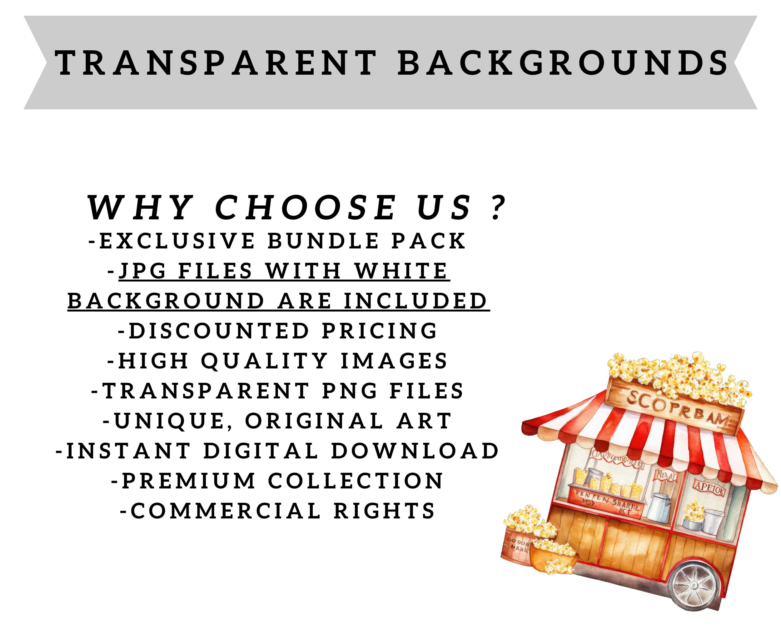 Popcorn Stand Clipart Popcorn PNG Movie Night Clipart Birthday Party ...