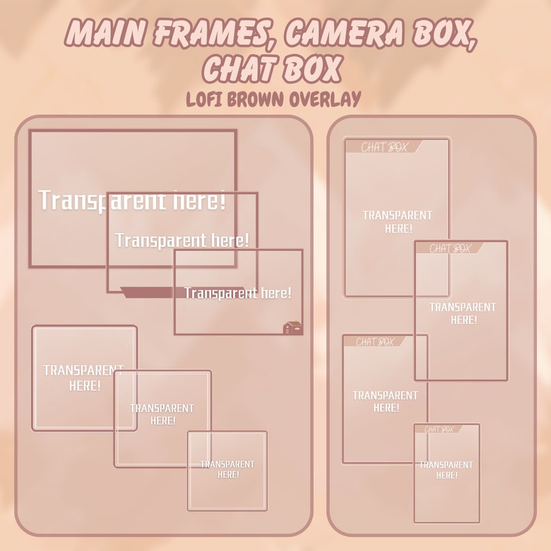 Lofi Brown Animated Stream Overlay Package - Twitch Screens - Etsy