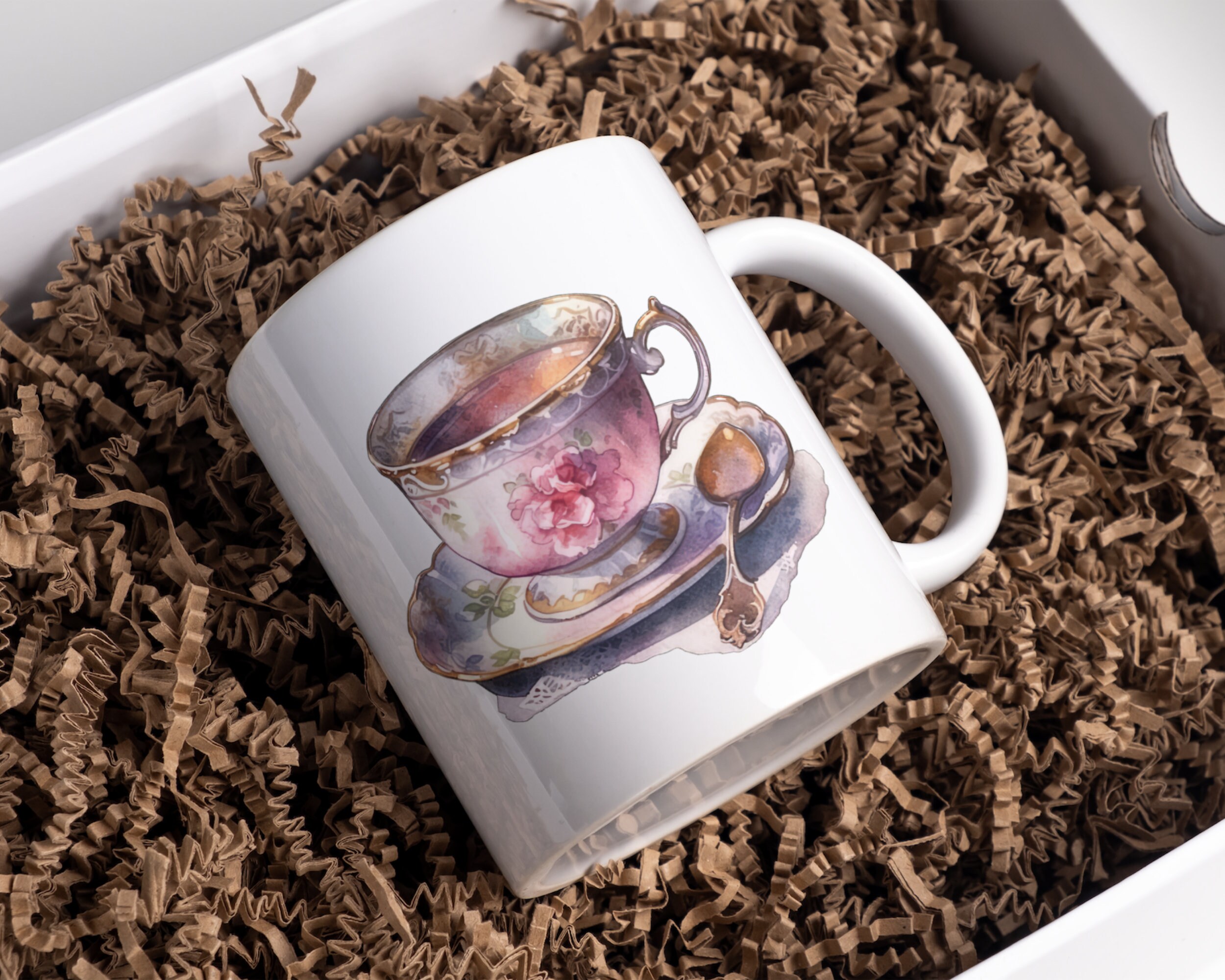 Watercolor Teacup Clipart Watercolor Teapot Set Vintage Teacup PNG Tea ...