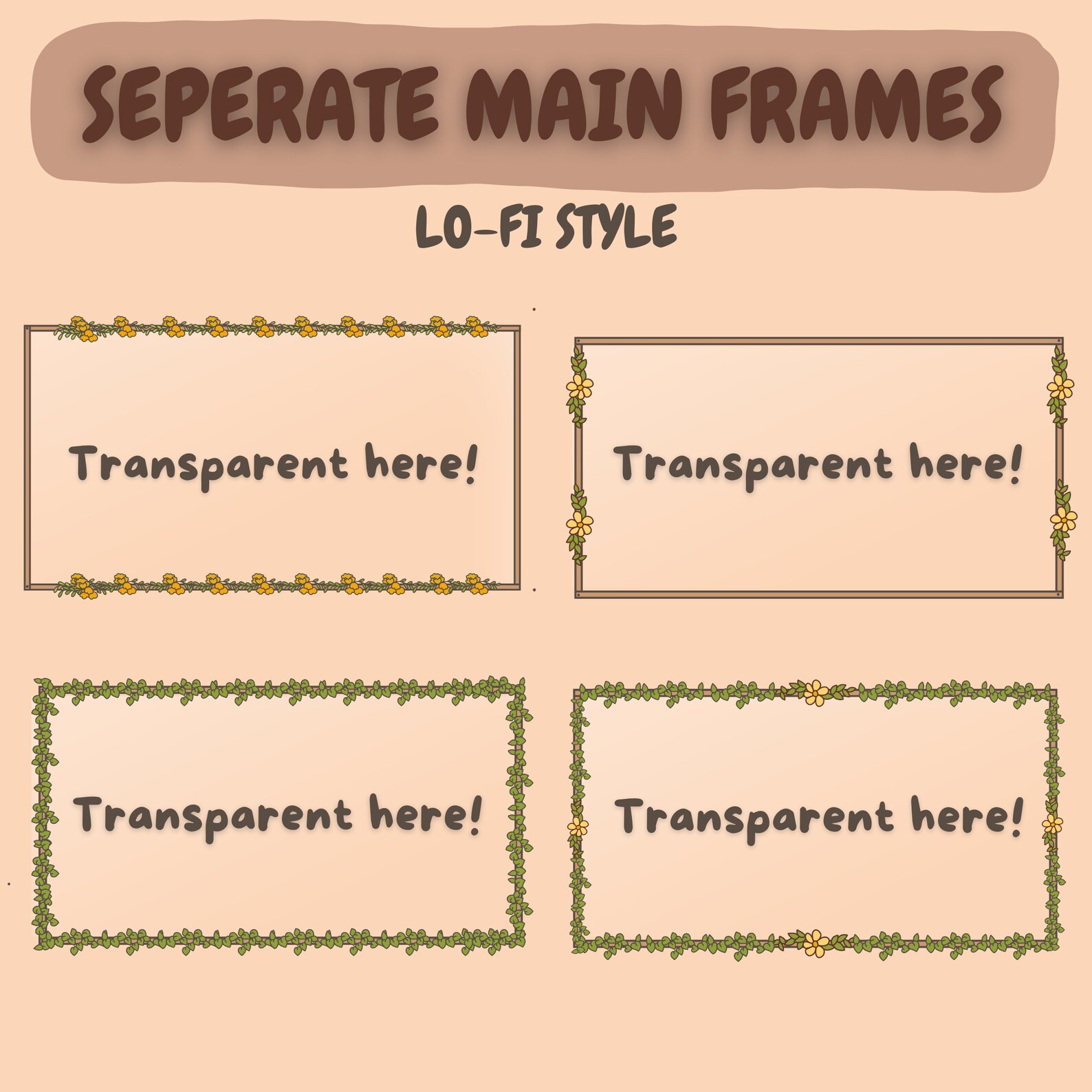 Twitch Overlay - Cottage Core Theme Vtuber Overlay for Twitch Stream ...