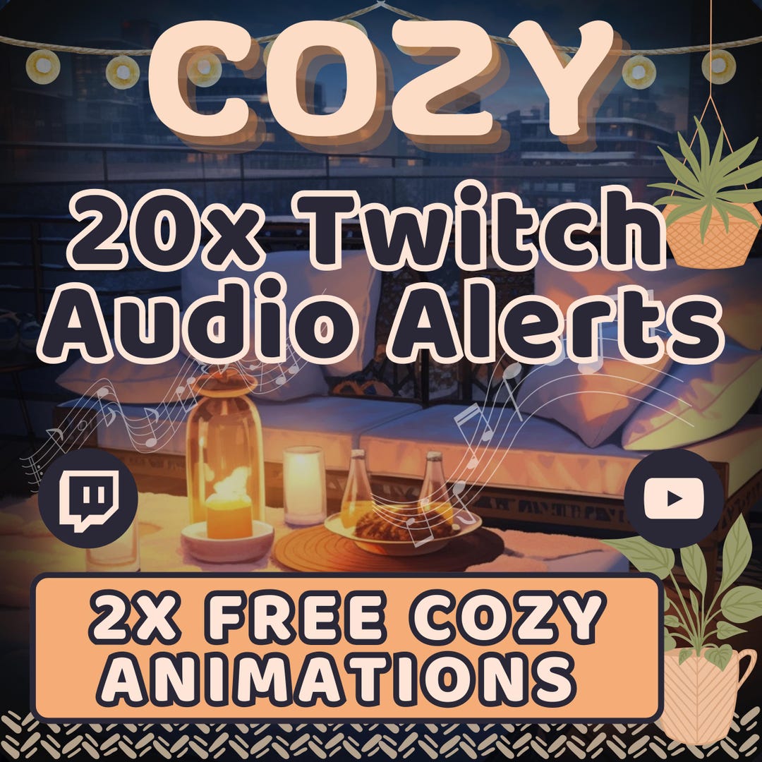 20x Twitch Sound Alerts Cozy Music Twitch Sound Background Music ...
