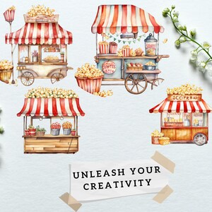Popcorn Stand Clipart Popcorn PNG Movie Night Clipart Birthday Party ...