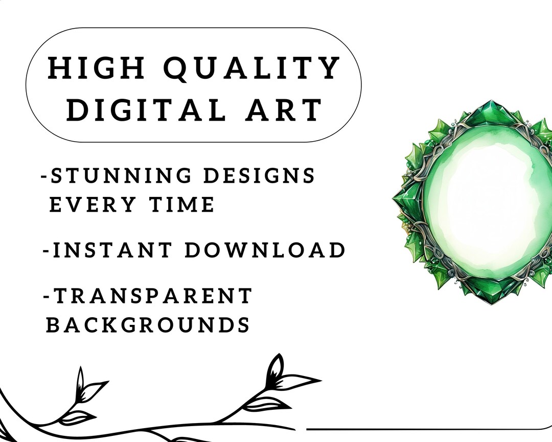 Emerald Frame Clipart Watercolor Emerald Frame PNG Emerald Frame ...