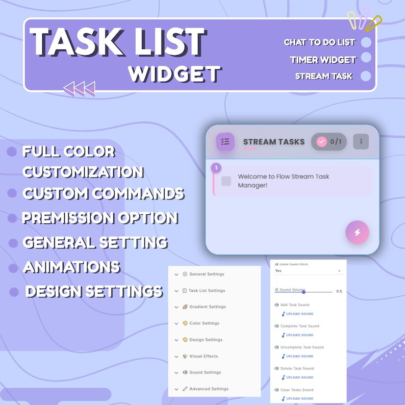 Twitch Stream Tasklist Widget: To-do List & Pomodoro Timer (digital ...