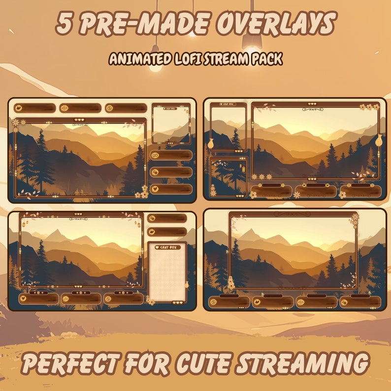 Animated Twitch Overlay, Lofi Animated Stream Package, Stream Package ...