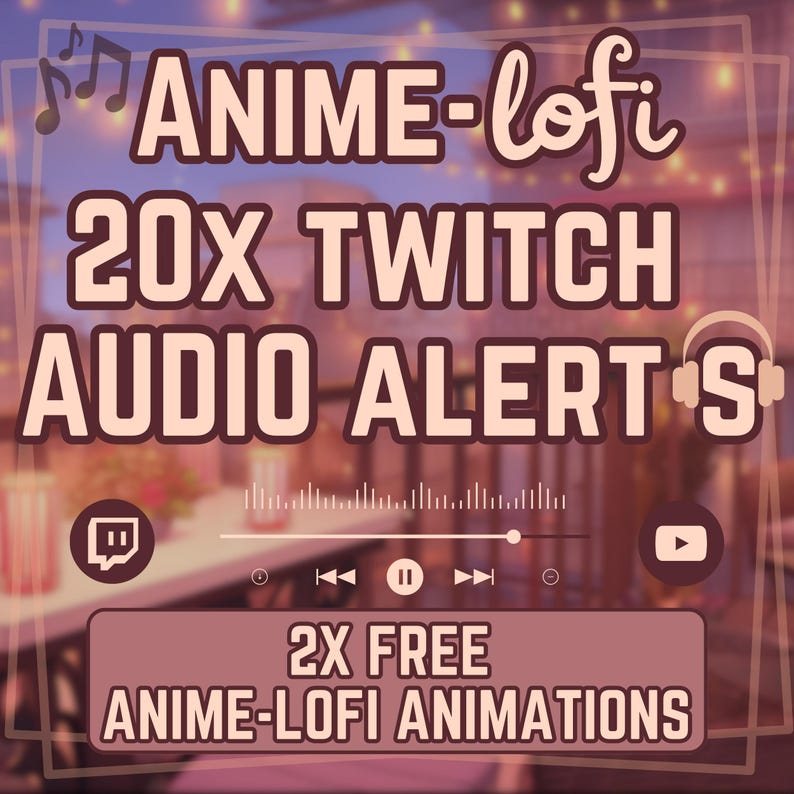 20x Anime Lofi Twitch Sound Alerts for Streamers - Etsy