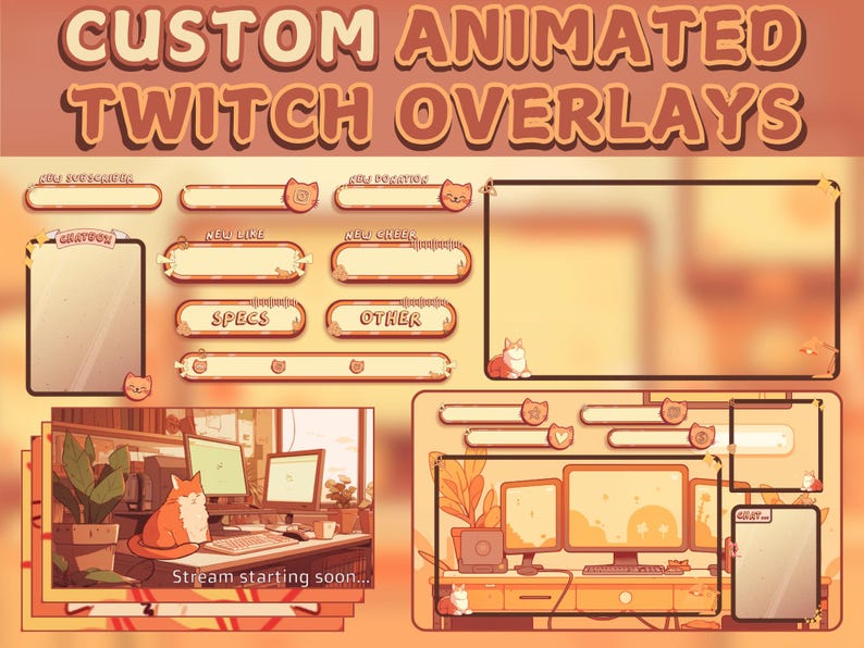 Custom Animated Twitch Overlay for Your Twitch/kick/youtube or Stream ...