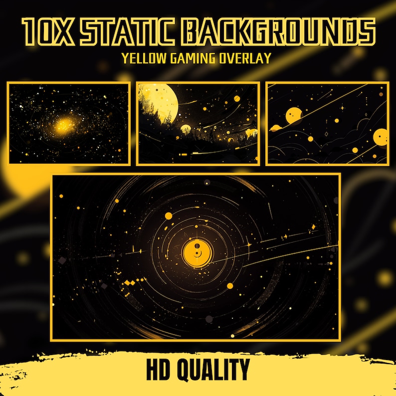 Yellow Gaming Twitch Stream Overlay Package: Animated Streamer Pack - Etsy