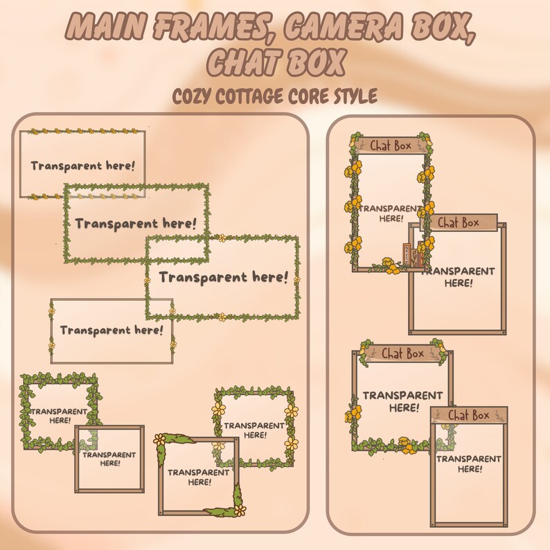 Twitch Overlay - Cottage Core Theme Twitch Overlays - OBS Scenes ...