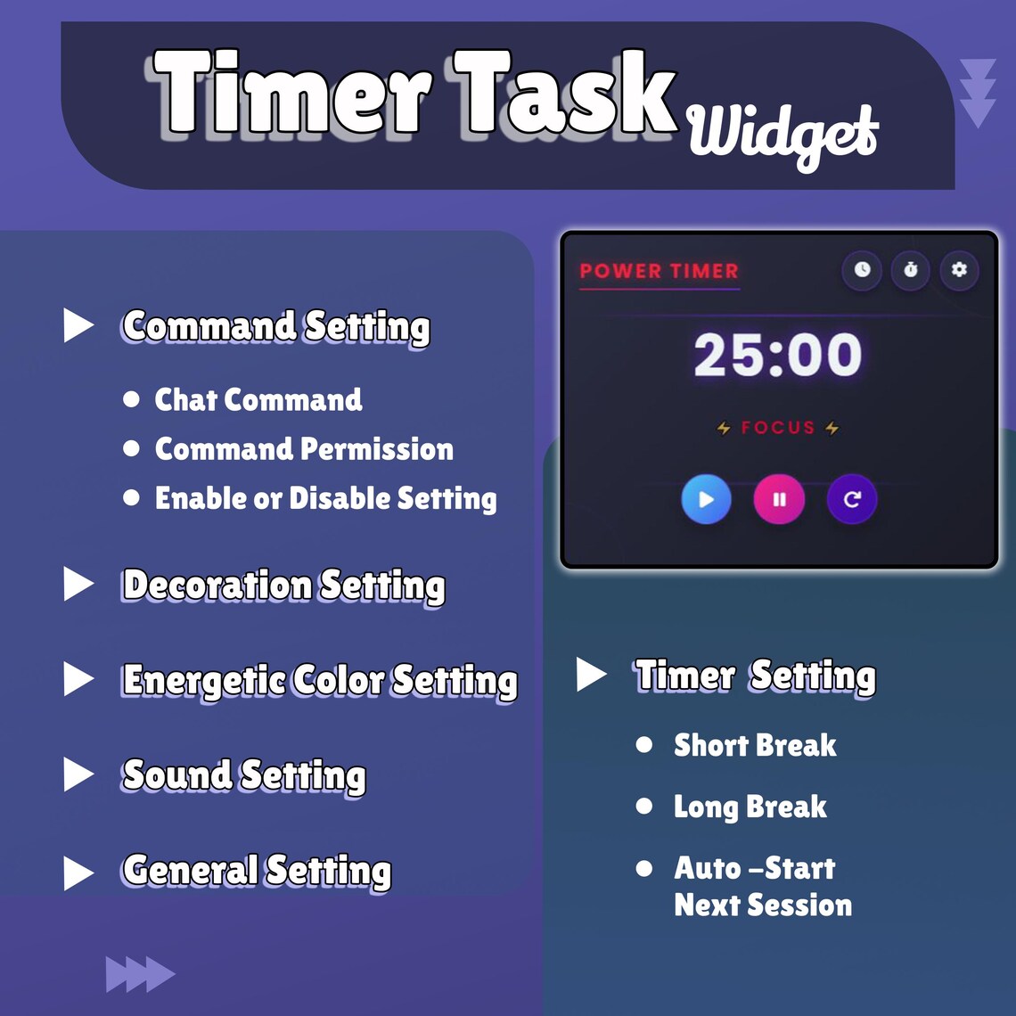 Stream Tasklist Widget: Pomodoro Timer & To-do List - Obs/twitch ...