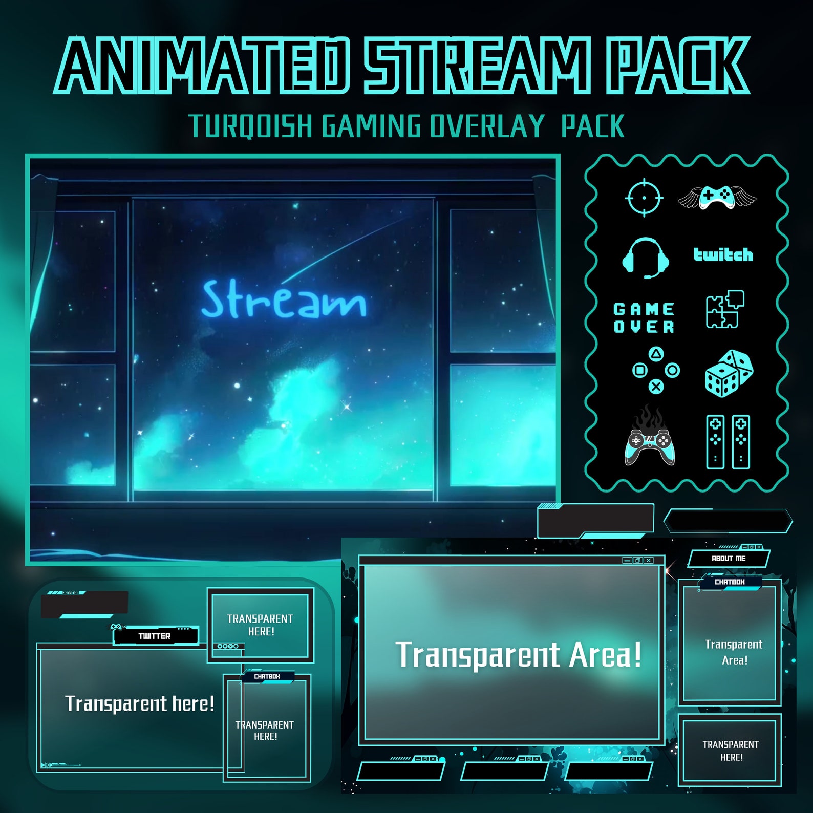 Vtuber Gaming Twitch Stream Overlay ,twitch Alerts ,vtuber Stream ...