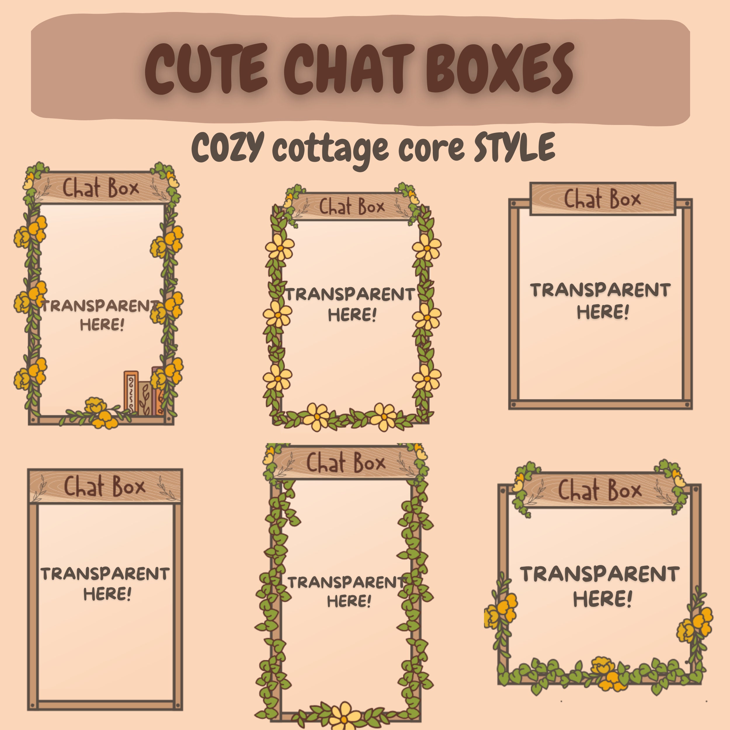 Twitch Overlay - Cottage Core Theme Vtuber Overlay for Twitch Stream ...