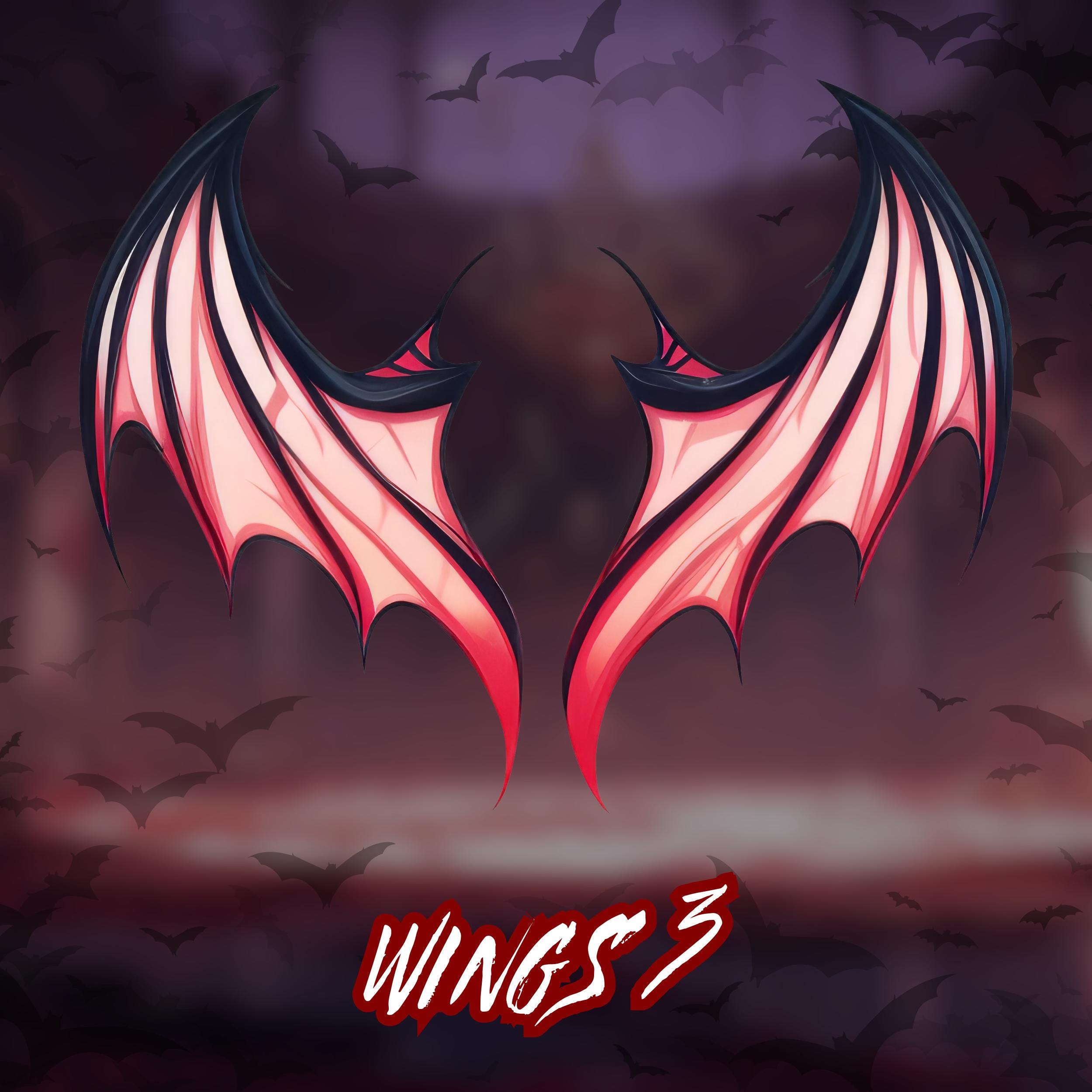 Vtuber Vampire Wings: Transparent Twitch Stream Asset (digital Download ...