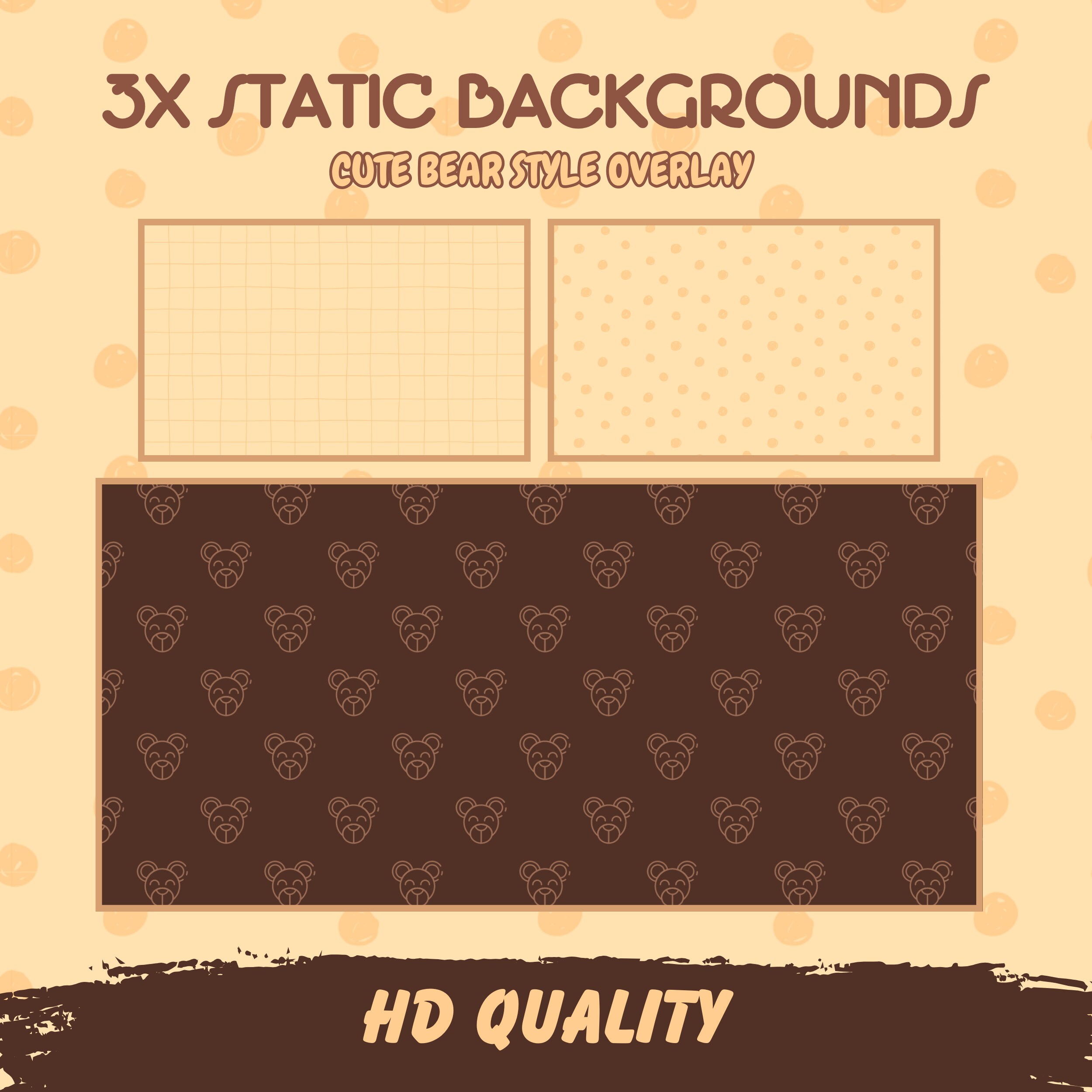 Cozy Brown Bear Stream Overlay Package – Cute Twitch Emotes - Etsy